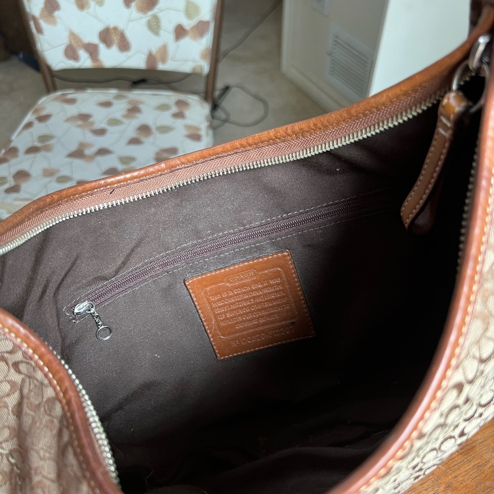 Coach Mini Soho Signature Hobo Shoulder Purse - Gem